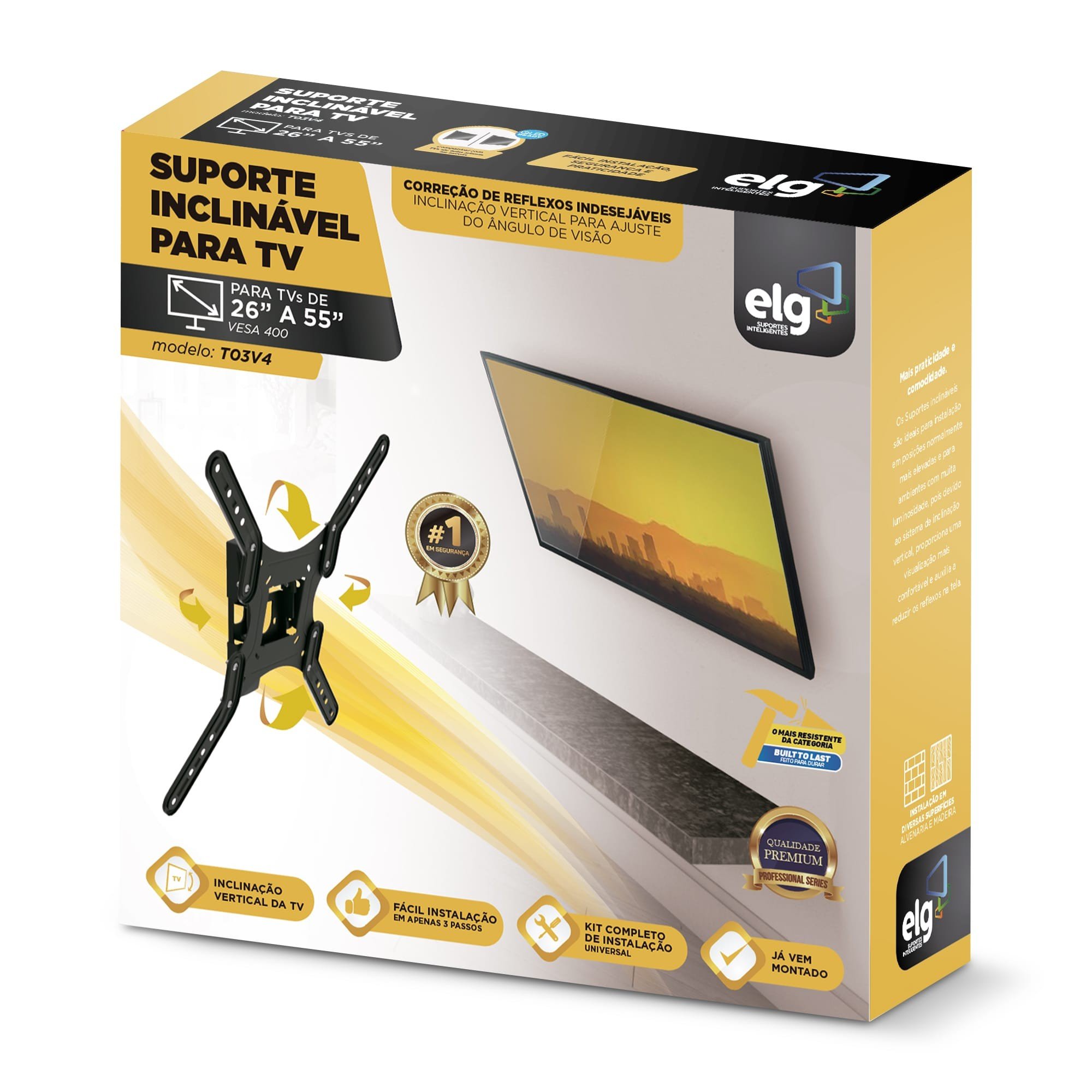 Suporte Inclinável para TV de 26 a 55 T03V4 ELG