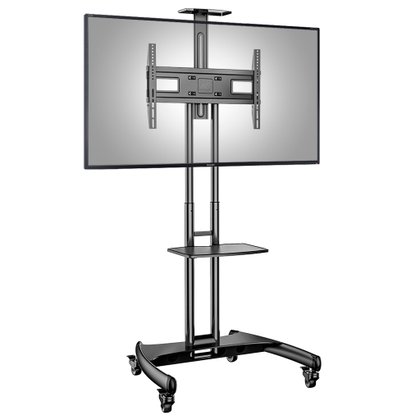 Suporte Pedestal TV 32 a 75 com Rodízios AVA1600-60-1P NB