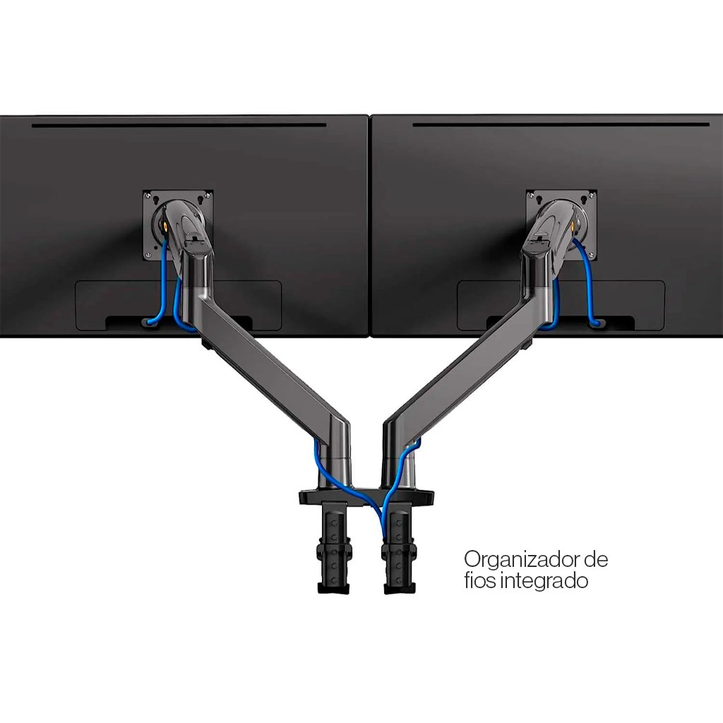 Suporte Articulado Duplo Monitor 22 a 32 Pistão a Gás G75-NB
